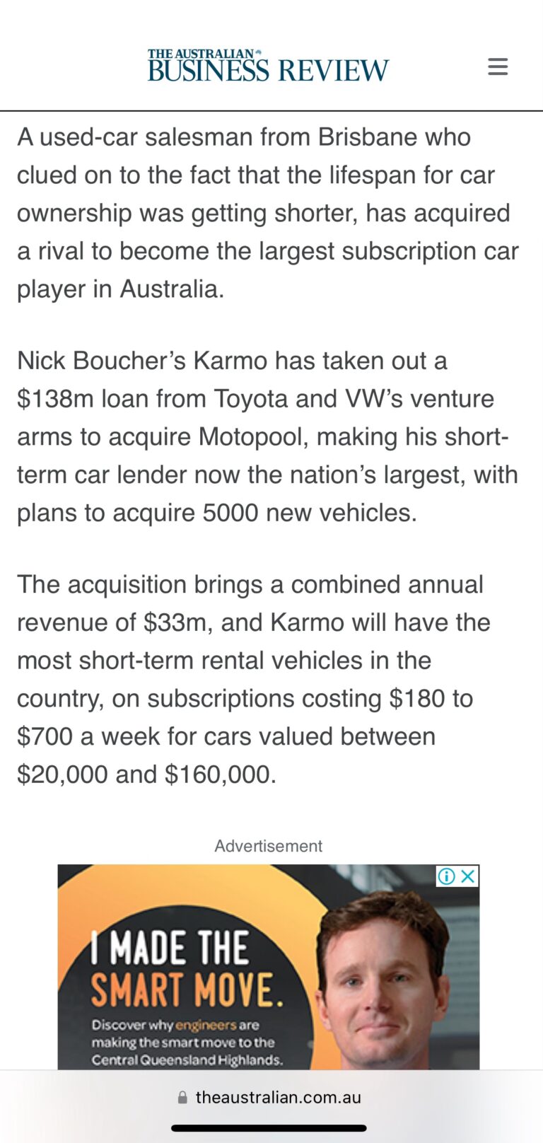Karmo cements place as Australia’s largest car subscription provider ...